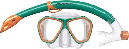 Mirage Splash Mask & Snorkel Junior Set Green – Getaway Outdoors Kelmscott