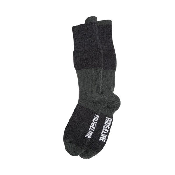Ridgleine Merino Gumboot Socks Black/Olive – Getaway Outdoors Kelmscott