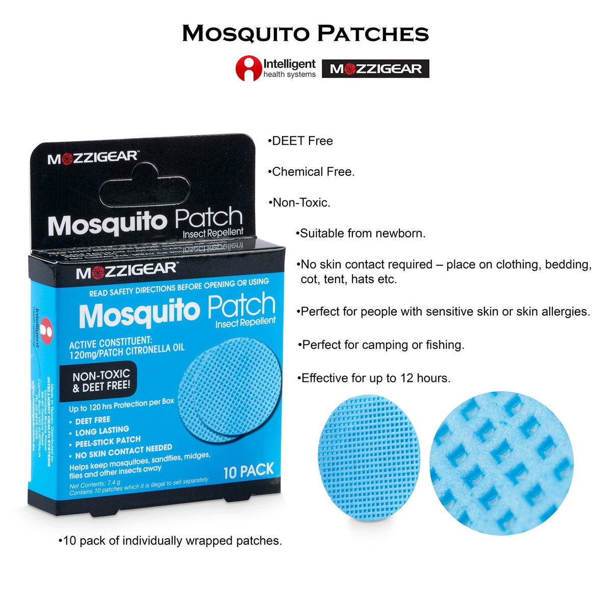 Mozzigear Mosquito Patch 10 Pack – Getaway Outdoors Kelmscott