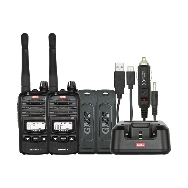 GME UHF Handheld Radio Twin Pack – Getaway Outdoors Kelmscott